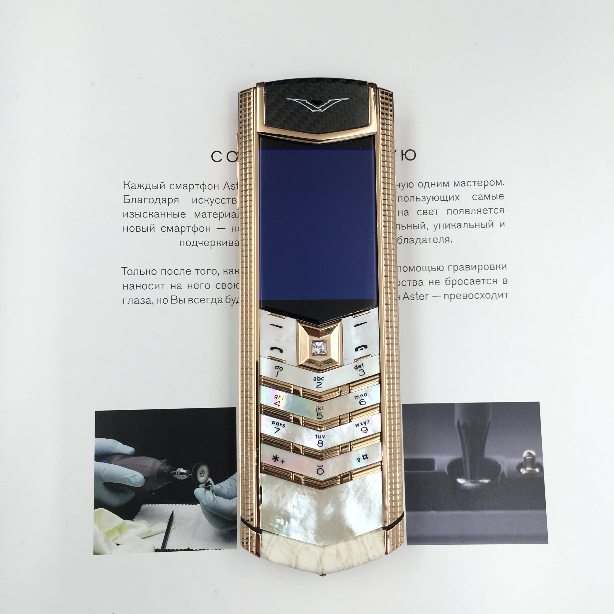 Signature S – Himalayan Crocodile Paris Shell Keyboard – Go Easy For Vertu