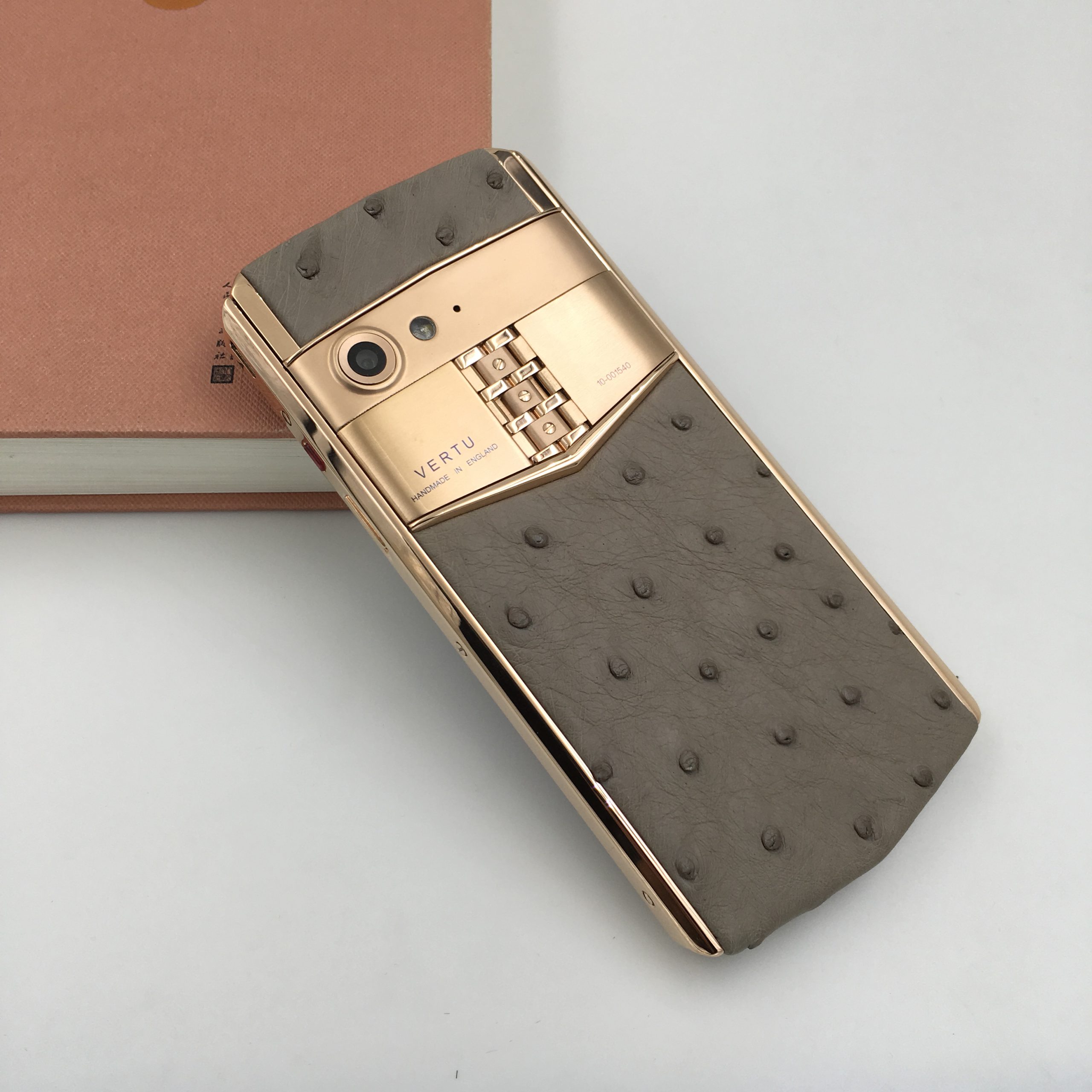 ASTER P OSTRICH Rose Gold Dual Sim Card – Go Easy For Vertu